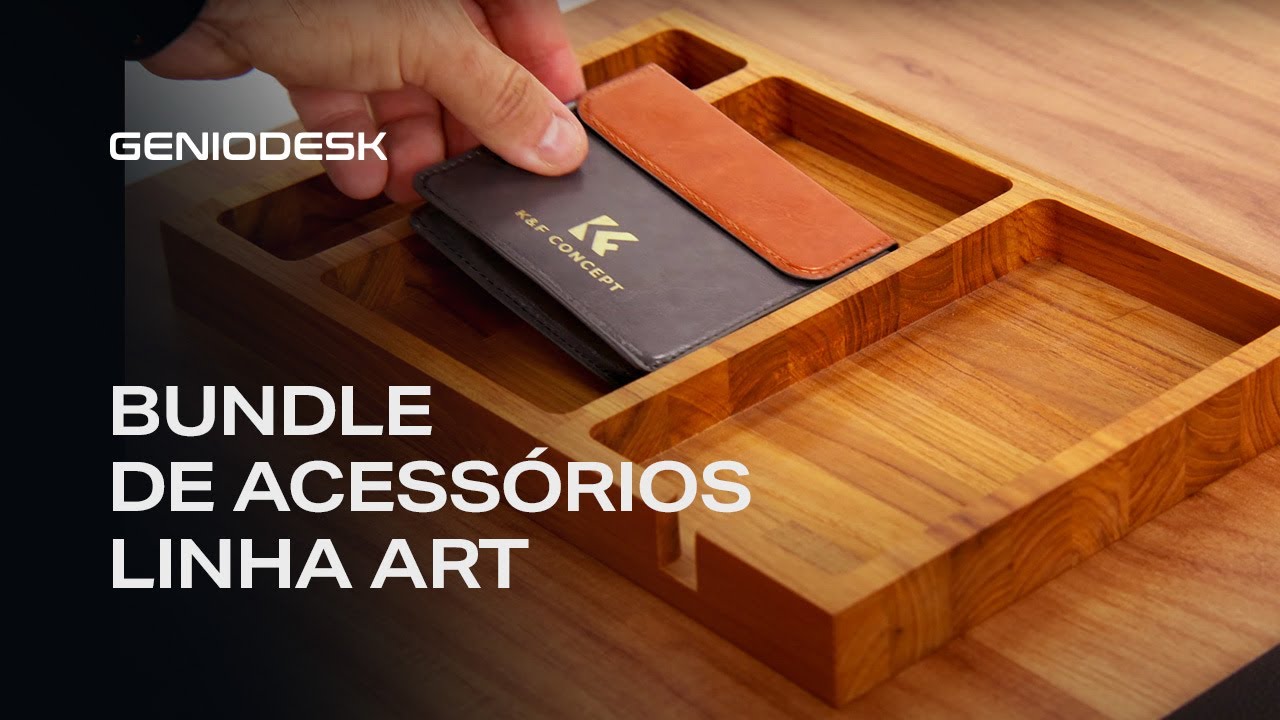 Bundle de Acessórios Art em madeira Teca | GenioDesk - YouTube