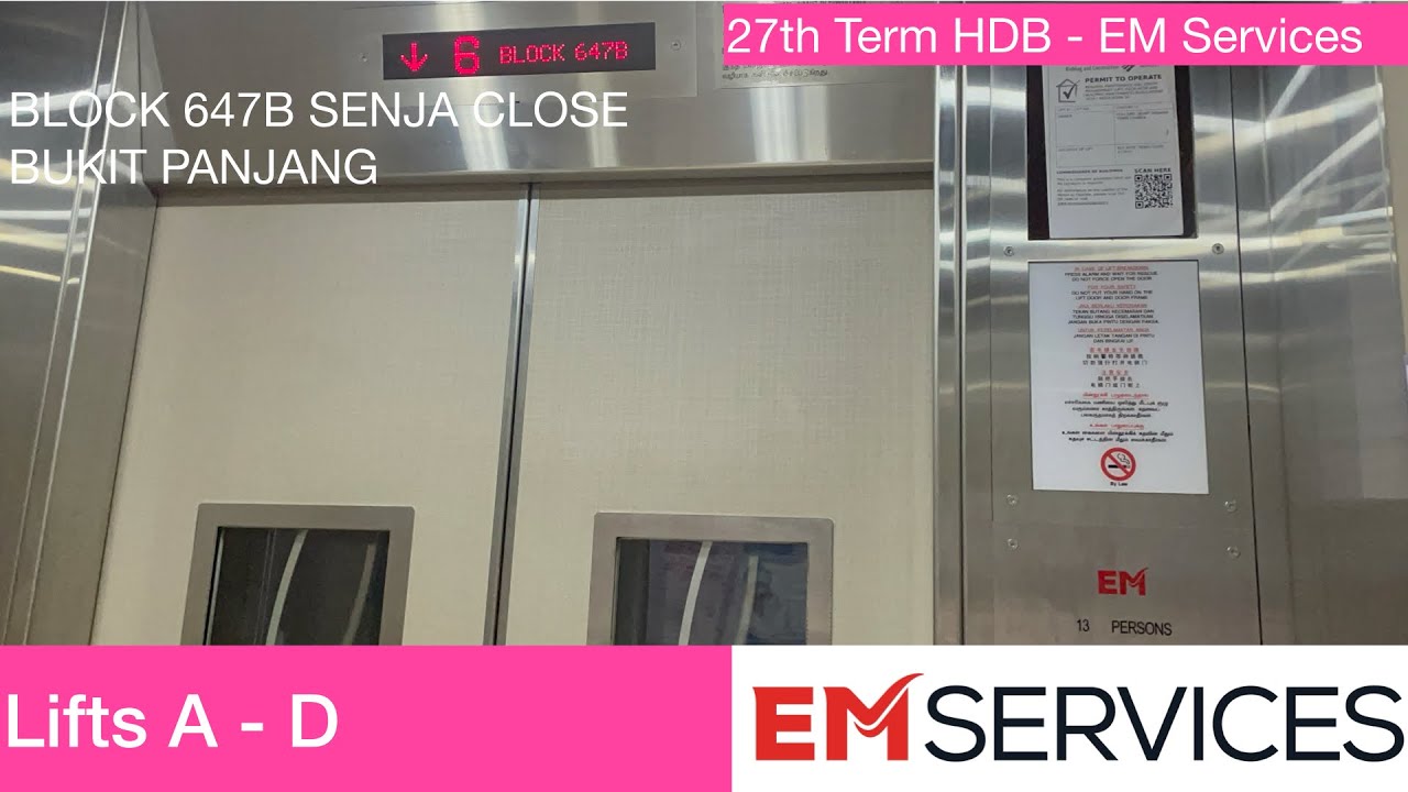 HDB Block 647B Bukit Panjang || EM Elevator - YouTube