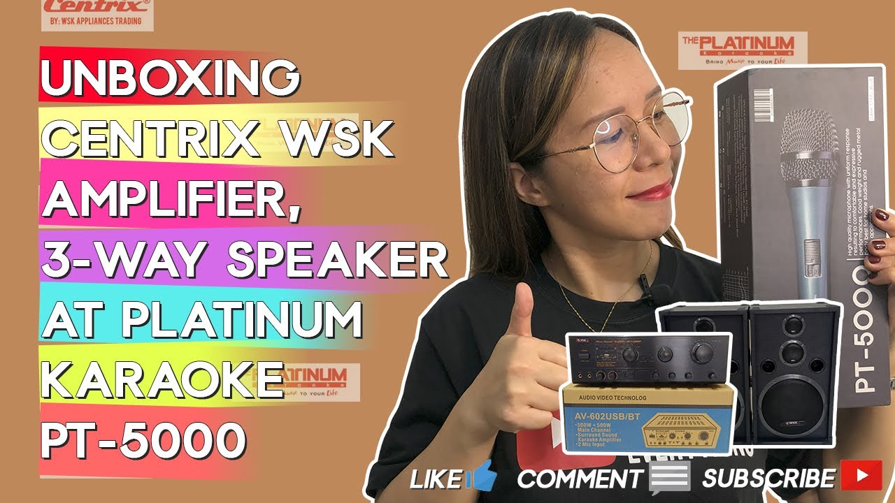 Karaoke Set Centrix WSK Amplifier, 3-way Speaker, and Platinum ...