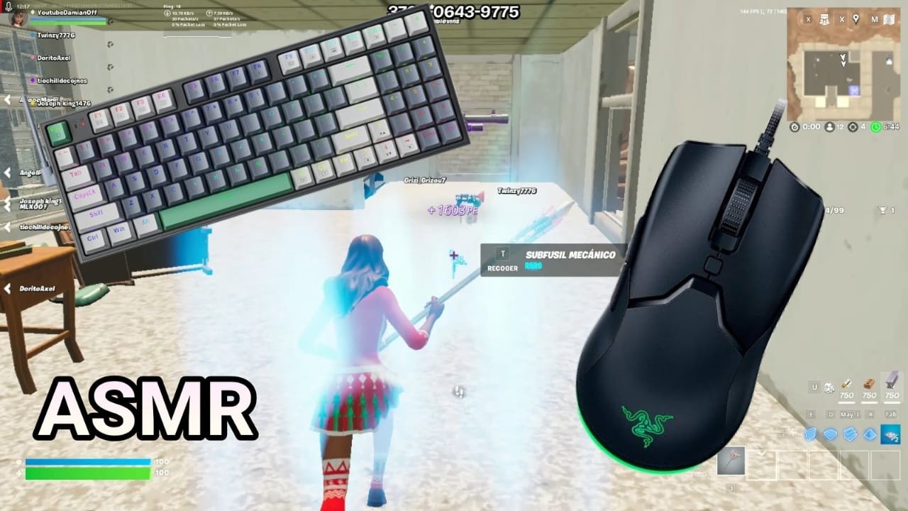 Machenike K500 + Razer Viper Mini Fortnite Gameplay | ASMR Keyboard ...