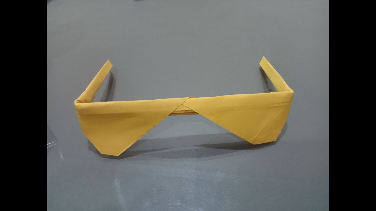How To Make Paper Sunglasses Without Glue/ Paper Folding Crafts/ បត់ ...