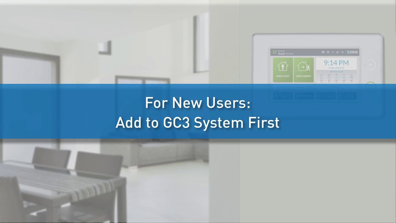 How To: 2GIG Security Panel / GC3 Add a User to a Smart Area - YouTube