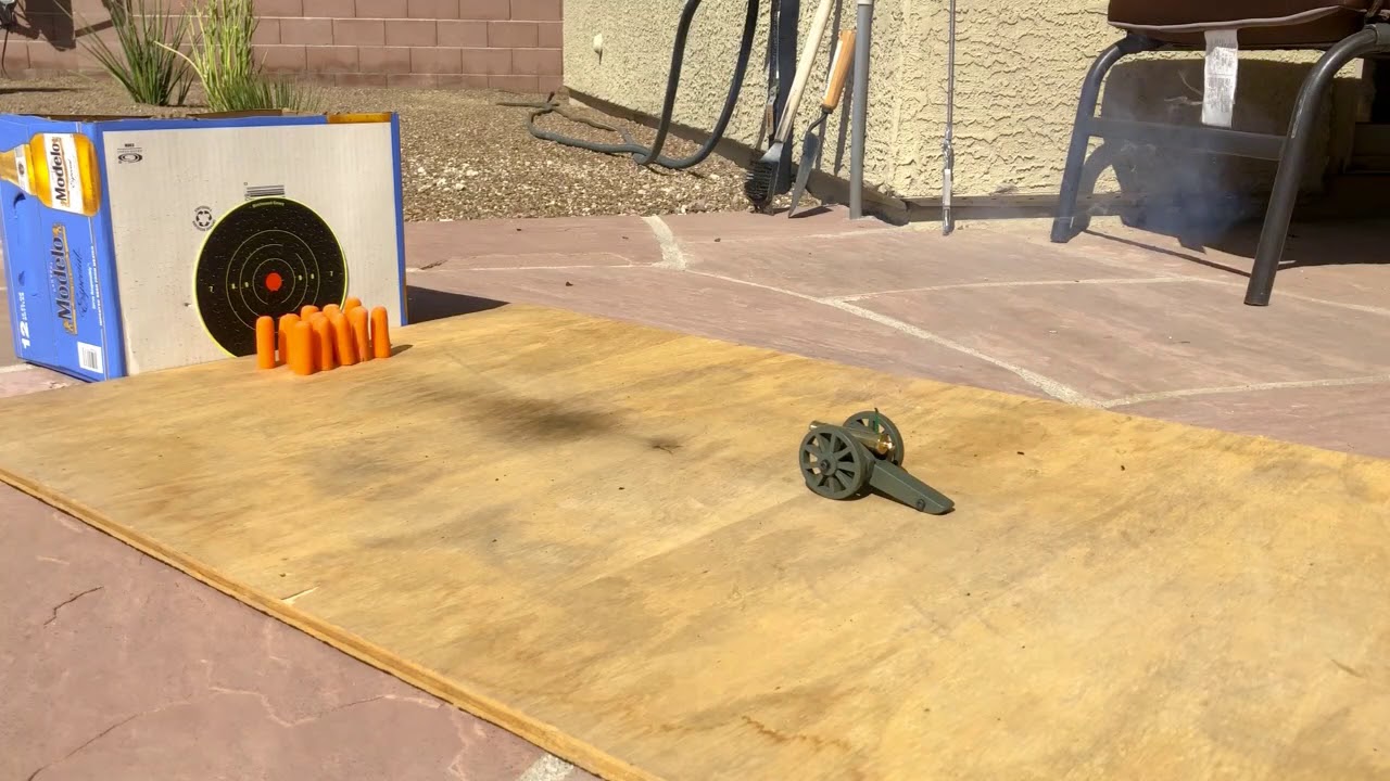 Mini Cannon Tech - M6 Field Cannon Shooting BB into Enemy Carrots - YouTube