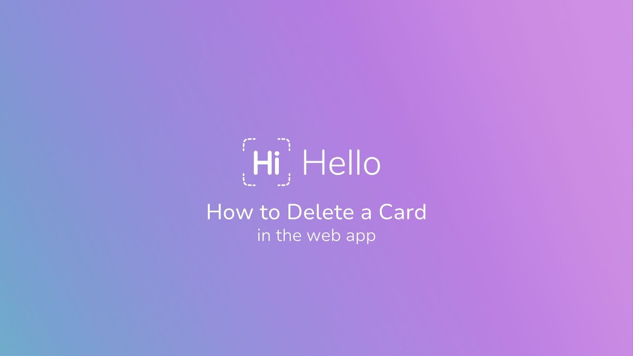 How to Delete a Card on the Web - YouTube
