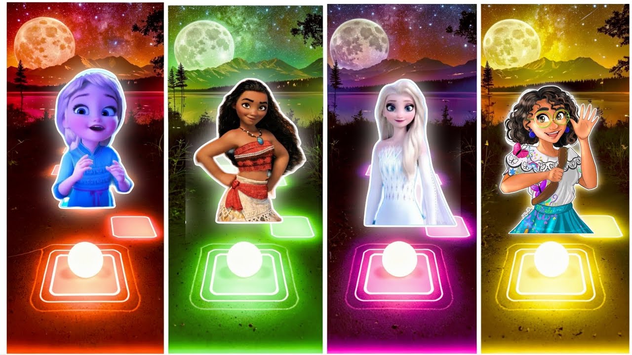 Frozen Elsa & Baby Elsa vs Encanto Isabela & Mirabel - Let It Go- Tiles ...