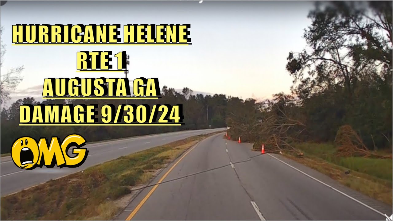 Dash cam footage of Damage near Augusta Ga route 1 south from hurricane ...