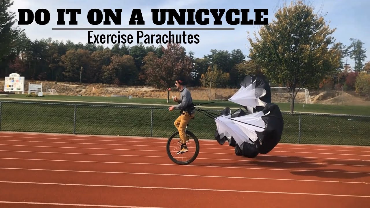 Exercise Parachutes on a Unicycle - YouTube