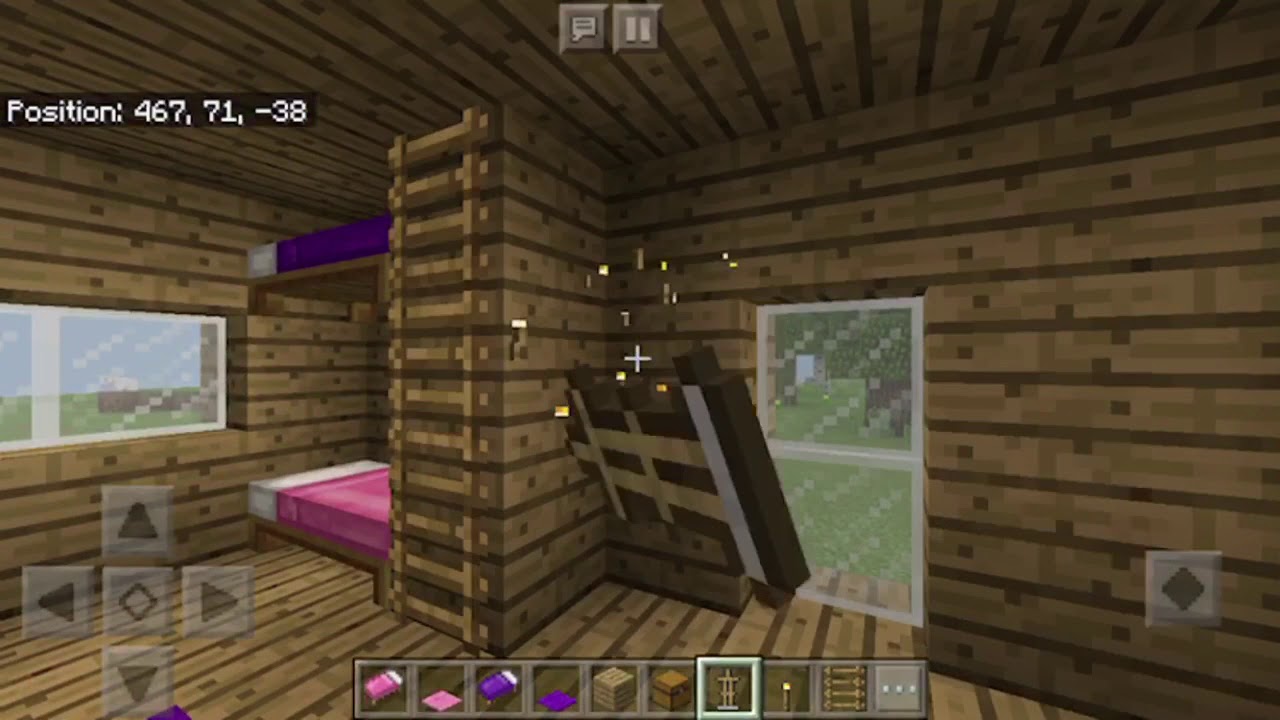 Minecraft basic girl room speed build - YouTube