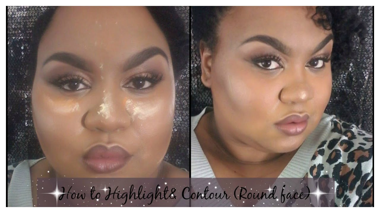 How To Highlight and Contour (Round face) - YouTube