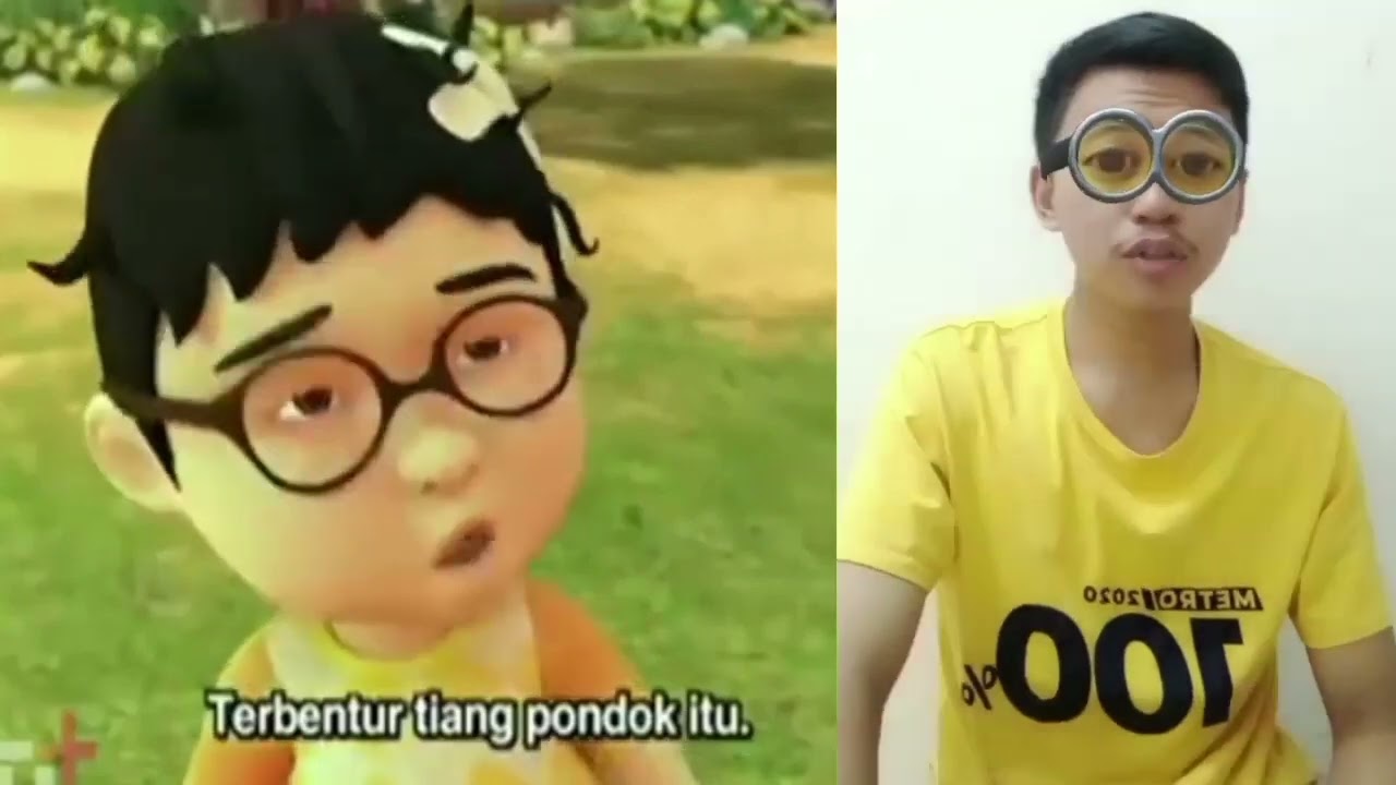 TIRU AKSI UPIN IPIN TERBARU - TUK DALANG PERIKSA GUBUK BERMAIN UPIN ...