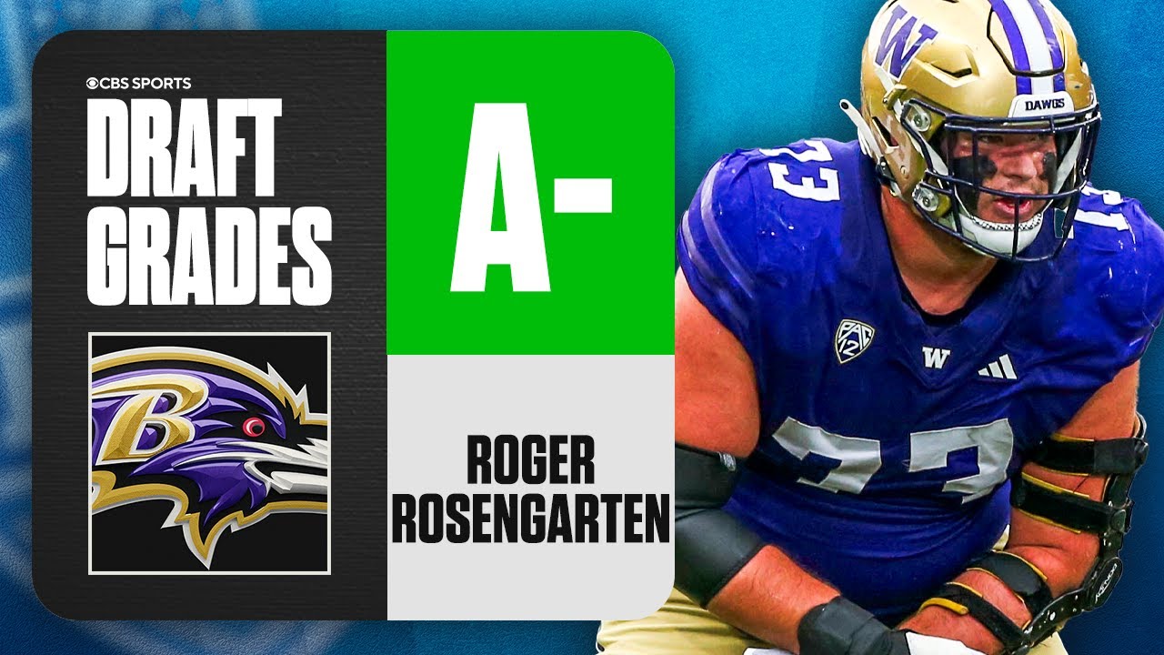 2024 NFL Draft Grades: Ravens select Roger Rosengarten No. 62 Overall ...