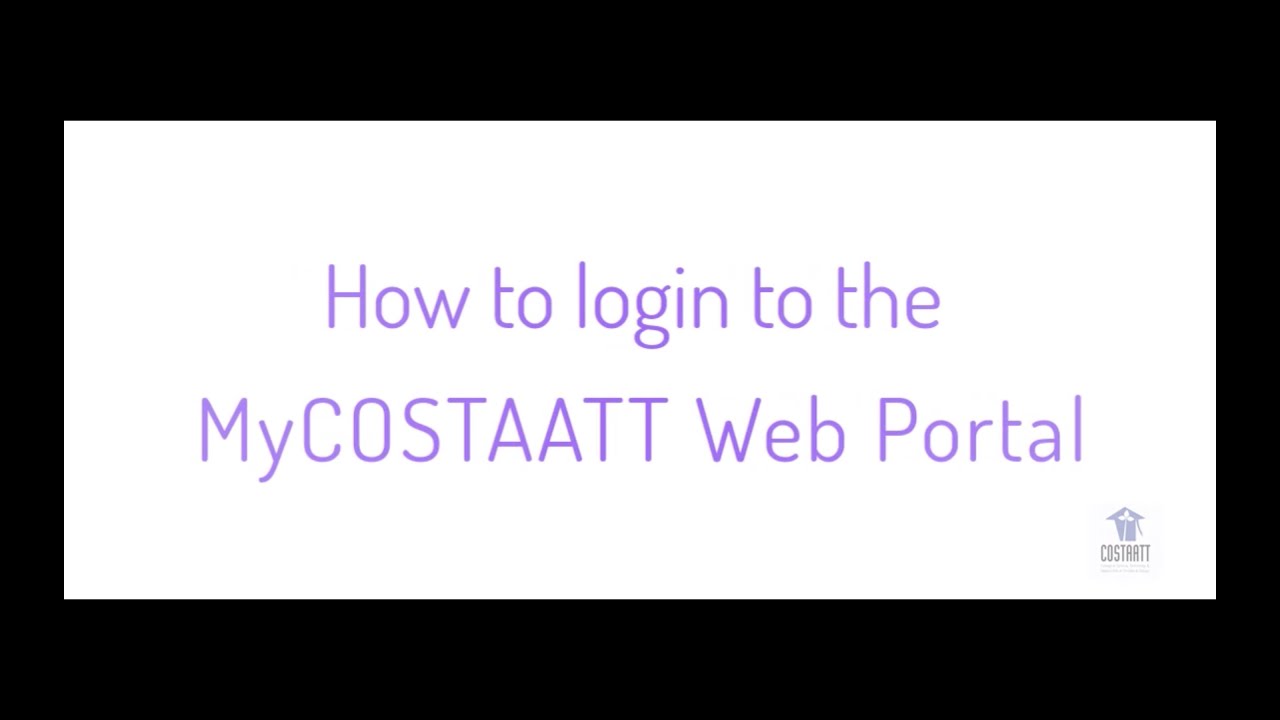 COSTAATT Accessing myCOSTAATT Web Portal - YouTube