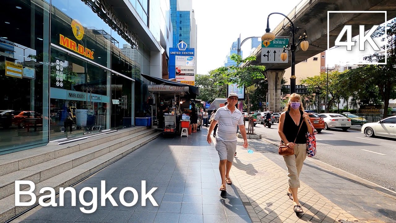 Walking around Silom Road in Bangkok, Thailand [4K] - YouTube