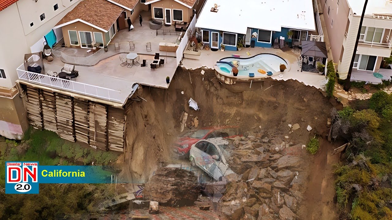 Dramatic drone video of landslides in San Clemente, California #dn2.0 ...