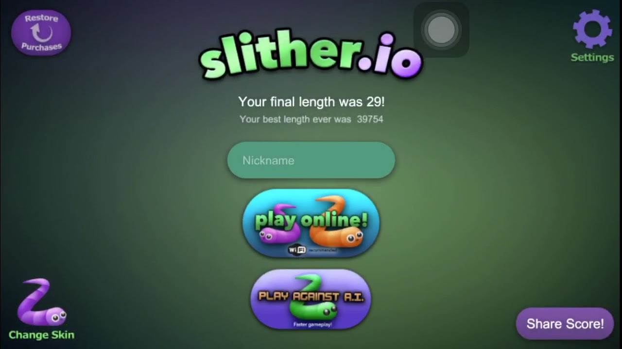 Slither ios 6s w/ screen recorded - YouTube