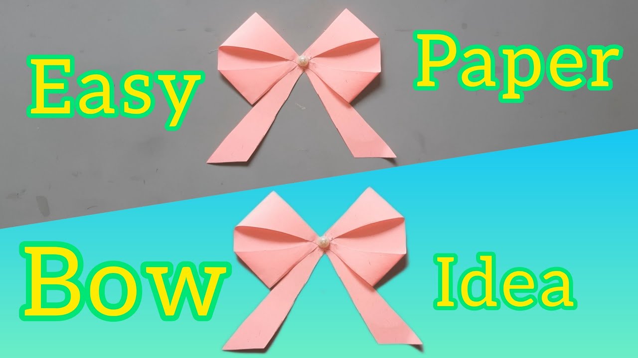 Easy Paper Bow Idea || How to Make Simple and Easy Paper Bow || - YouTube
