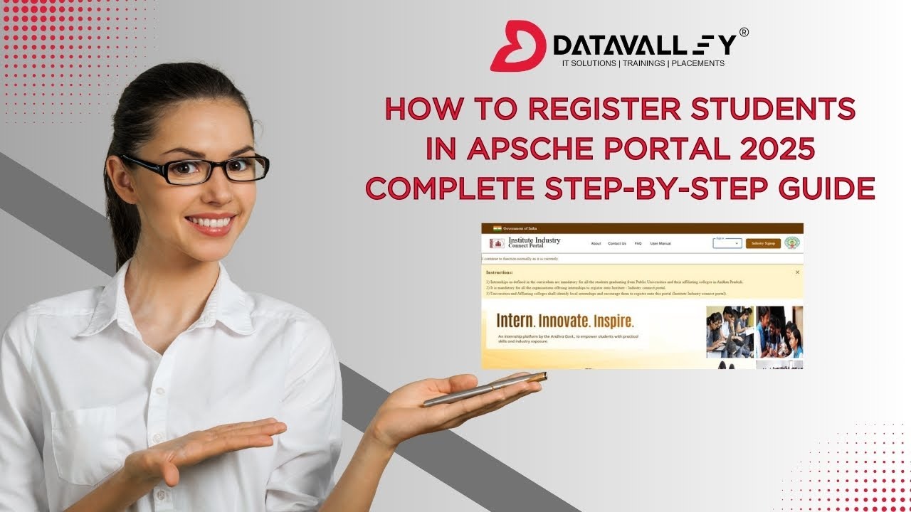 How to Register Students in APSCHE Portal 2025 | Complete Step-by-Step Guide| Datavalley.ai ...