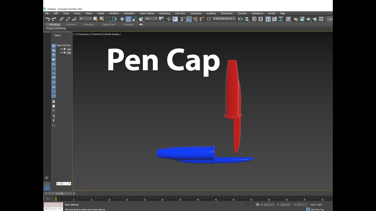 Pen Cap Modeling tutorial . - YouTube