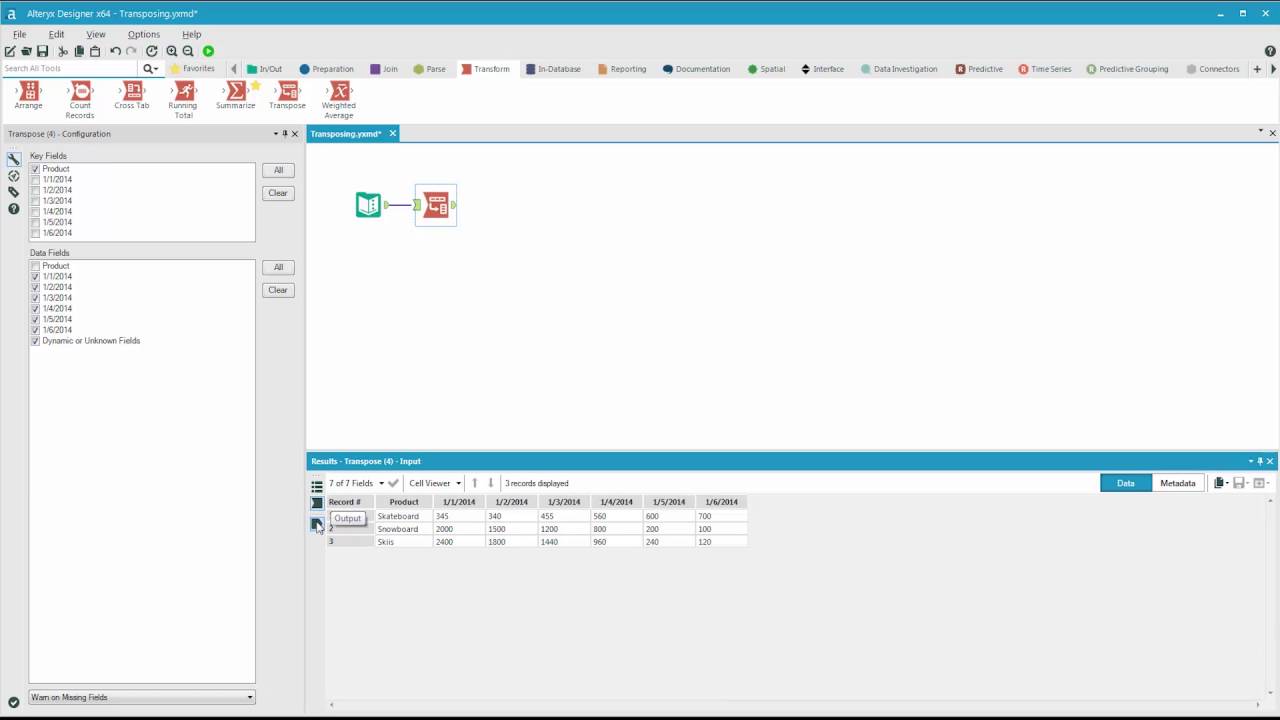 03 L Transposing In Alteryx - YouTube