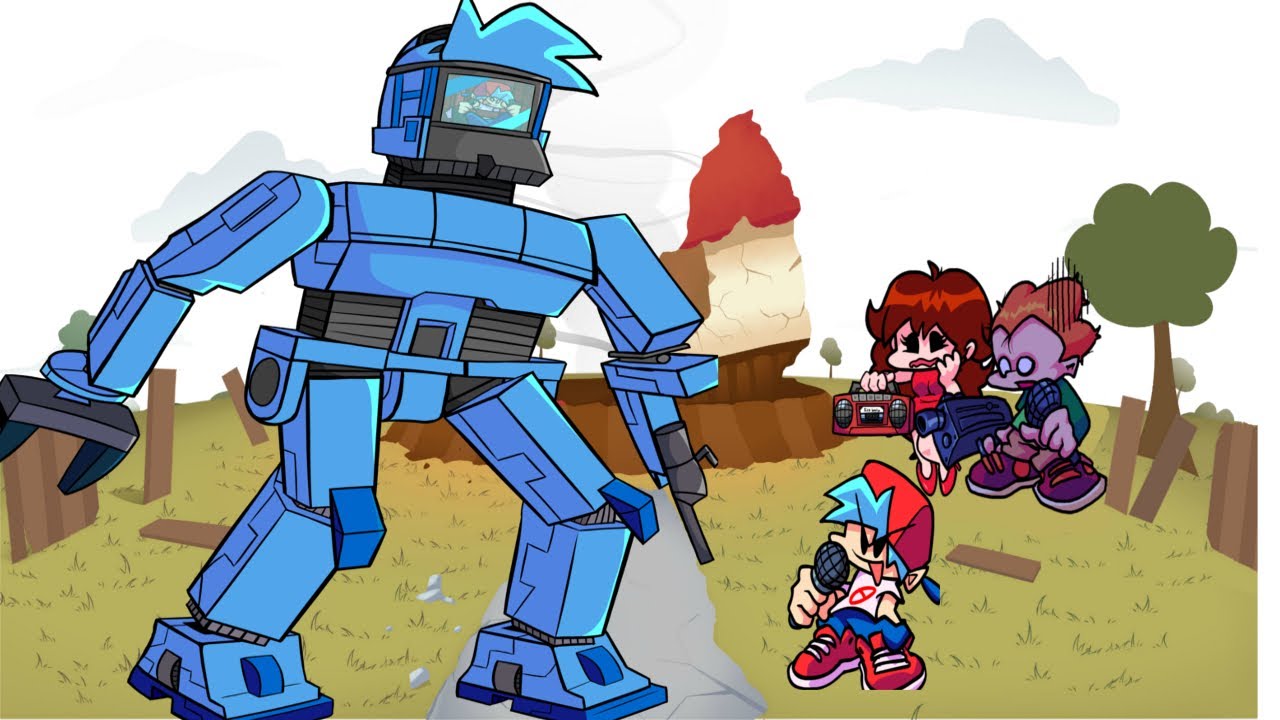Boyfriend Giant Robot X FNF TORD (Bfbot over Eddsworld Tordbot) - YouTube