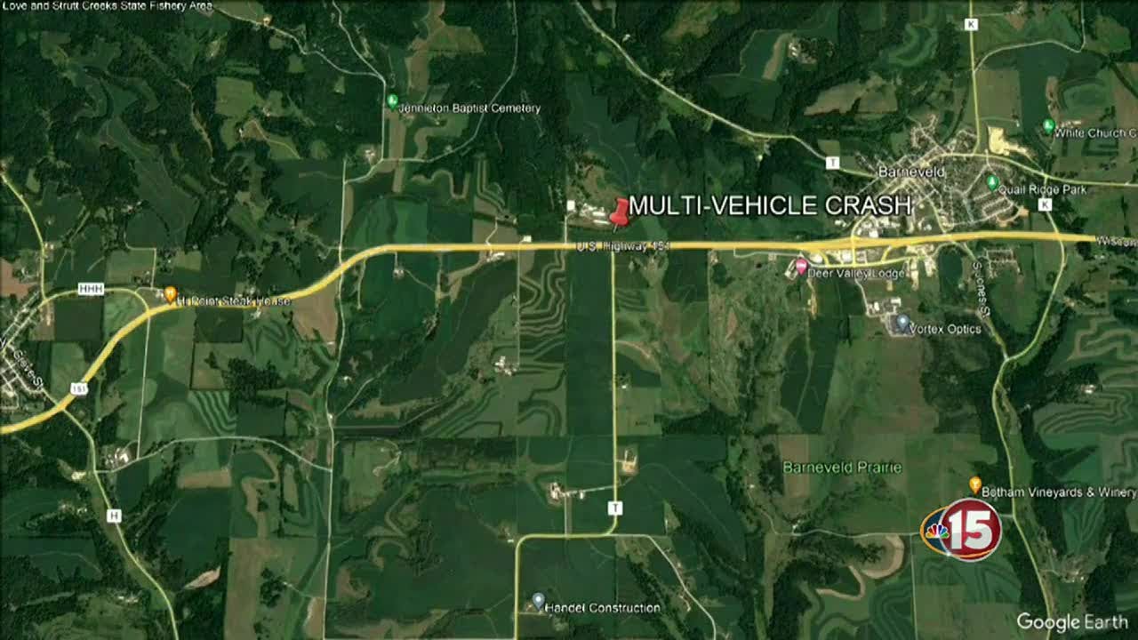 Crash closes Iowa Co. highway, medical helicopter responds, sheriff’s ...