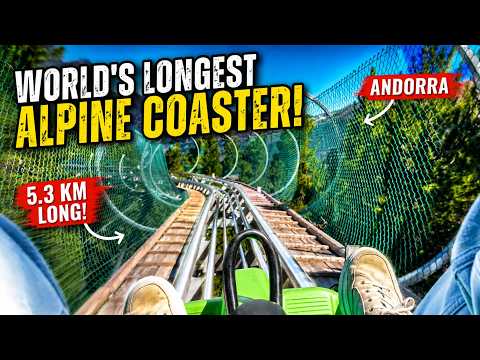 The World's Longest Alpine Coaster Ride (no brakes) | 5300m | Andorra 🇦🇩