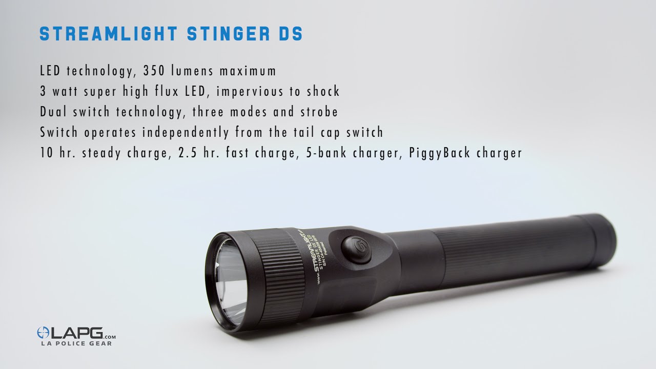 LA Police Gear - Streamlight Stinger DS LED Flashlight - YouTube