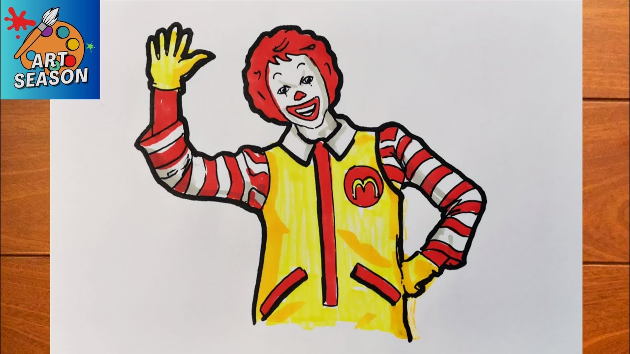 How to Draw Ronald McDonald Step by Step - YouTube
