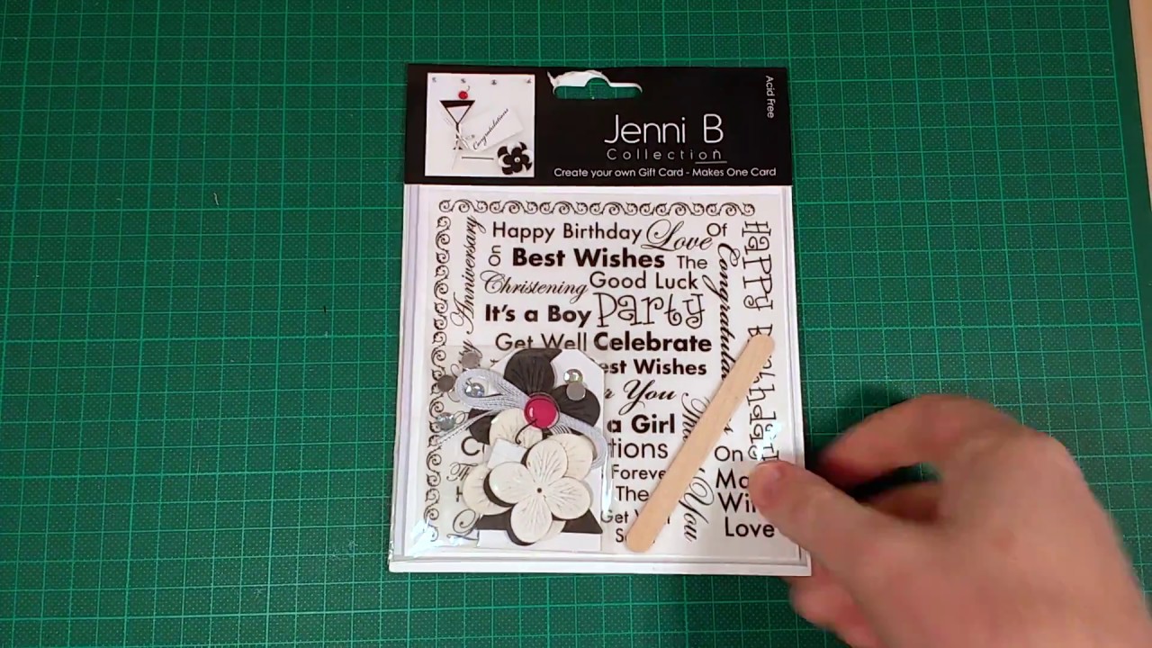 Card Making Kit with Rub-Ons from Jenni B - YouTube