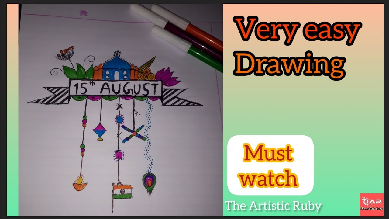 Independence Day Drawing|| 15 August Drawing| Easy Drawing ...
