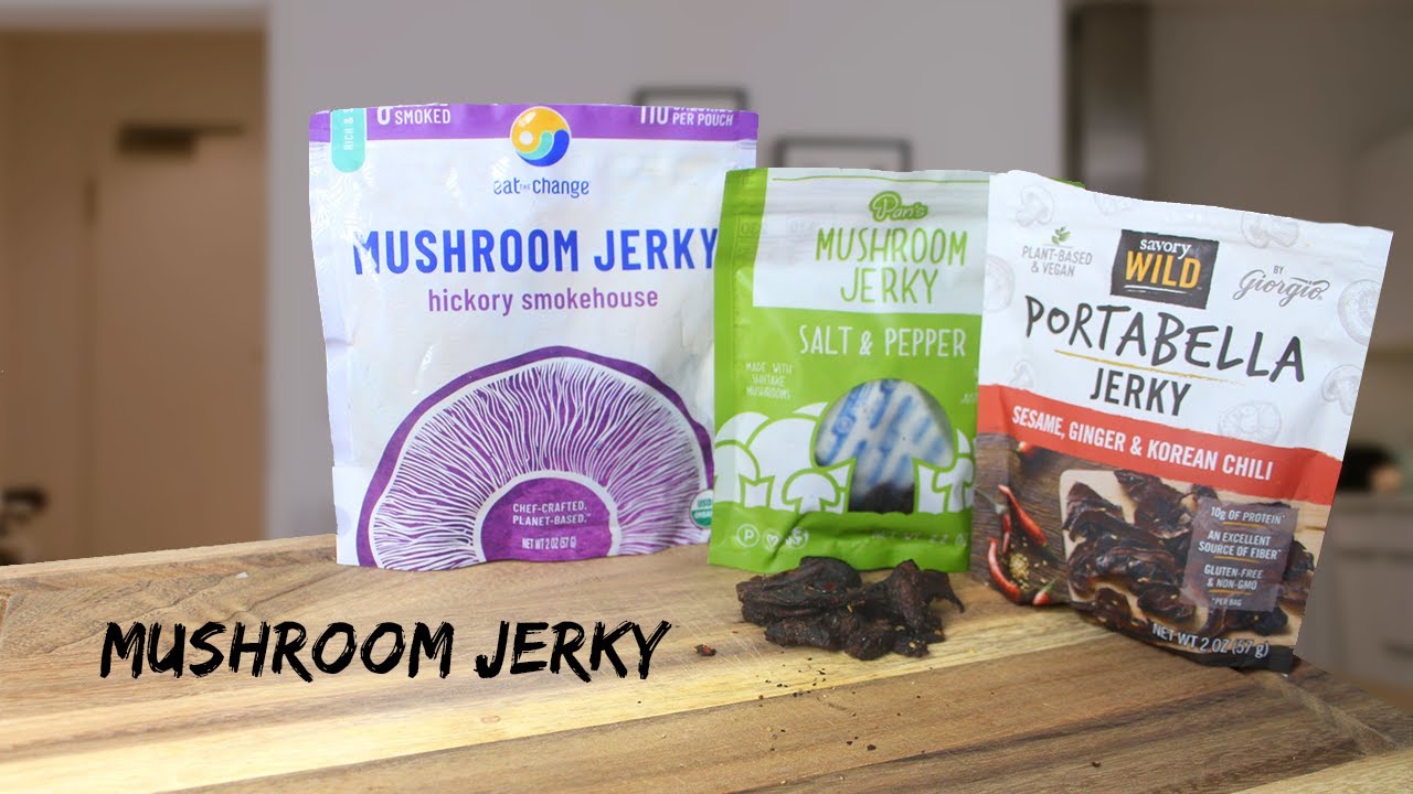 MUSHROOM JERKY - Vegetarian Jerky Tasting (Pan's, Savory Wild, Eat the ...