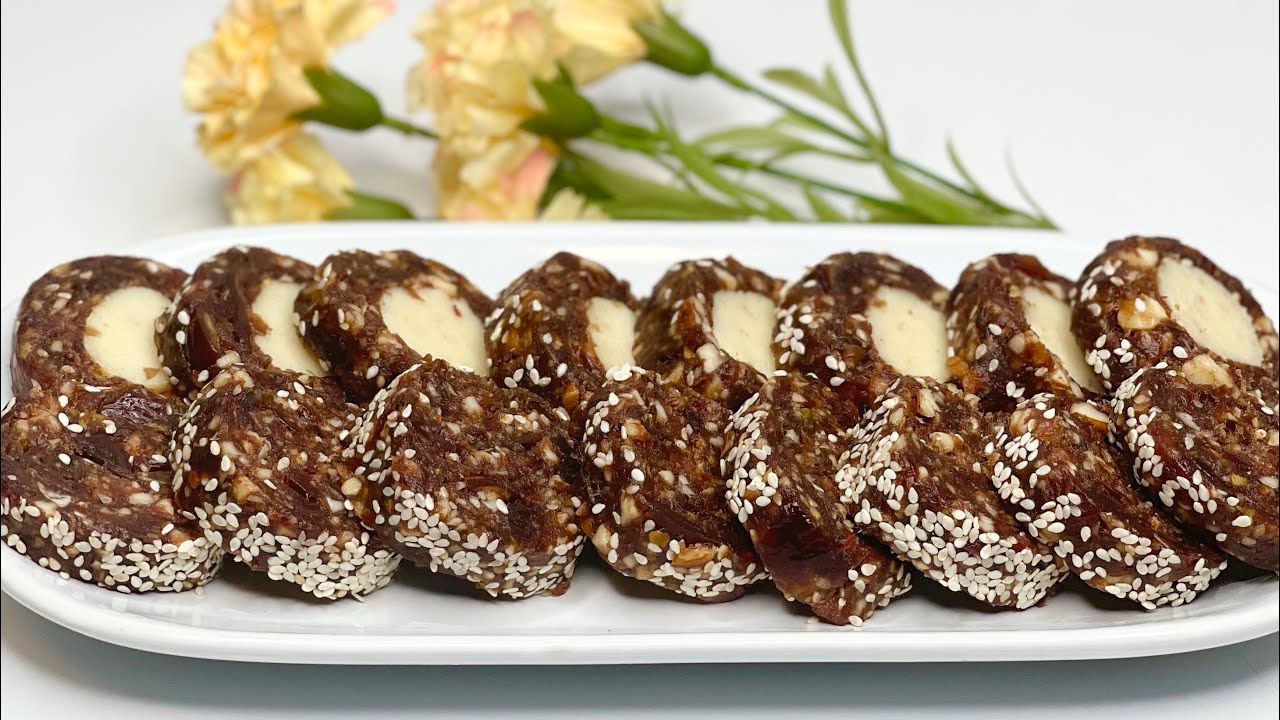 Homemade energy bars/ Date Desert/Healthy and sugar free Desert. - YouTube