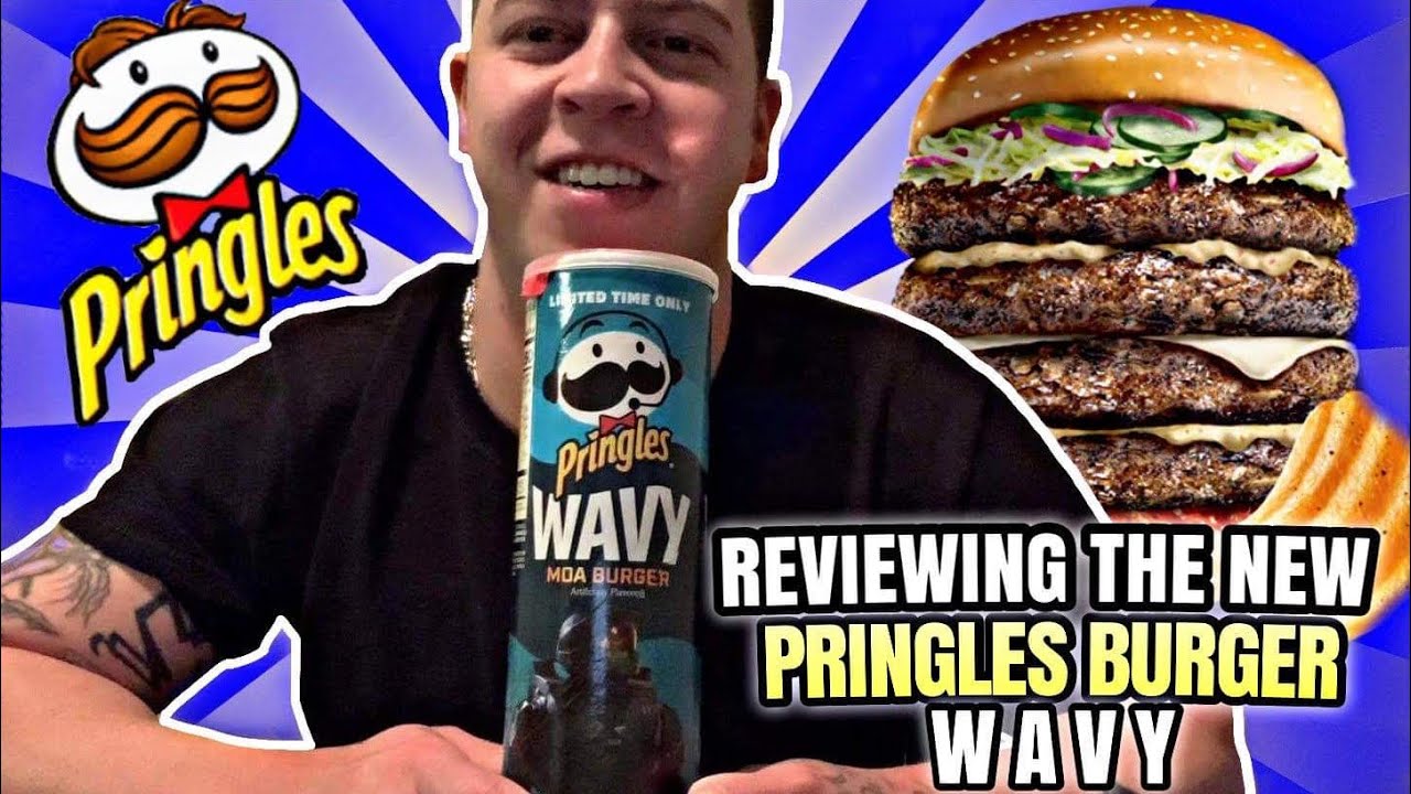 REVIEWING THE NEW PRINGLES BURGER WAVY - YouTube
