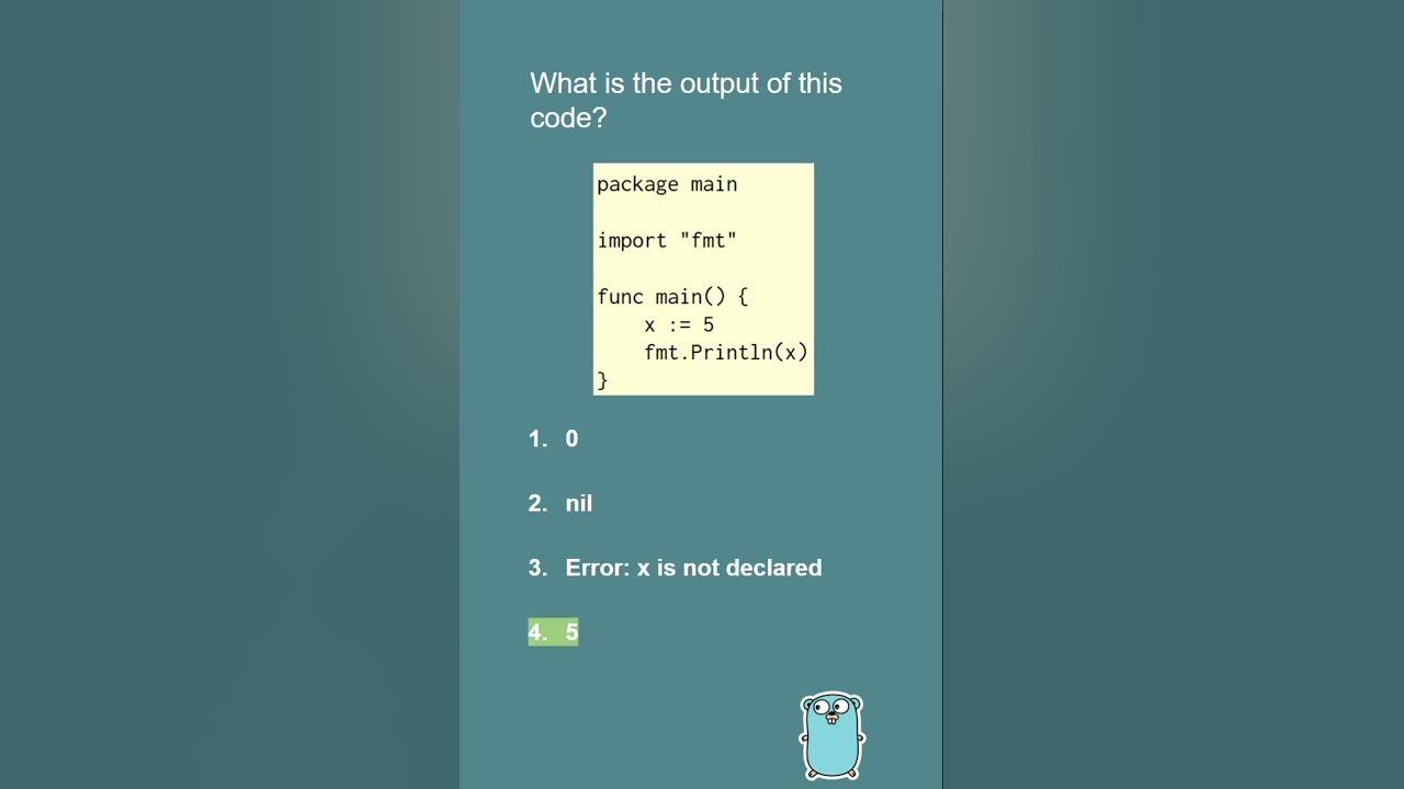 Golang Quiz Question #5 #quiz #golang #coding #programminglanguage #tech - YouTube
