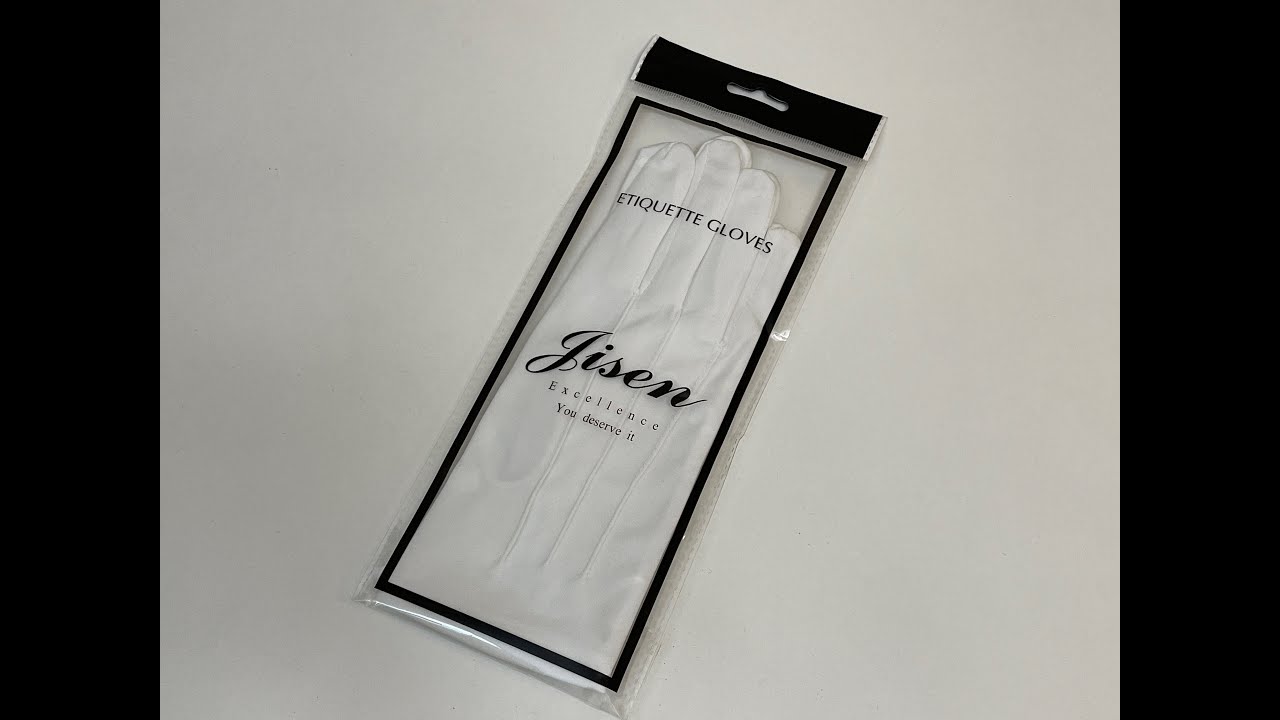 JISEN Formal Tuxedo Cotton Gloves Unboxing! - YouTube