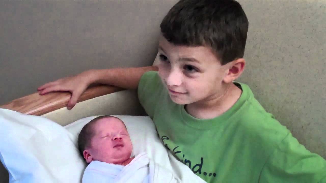 Preston excited about his little brother - YouTube