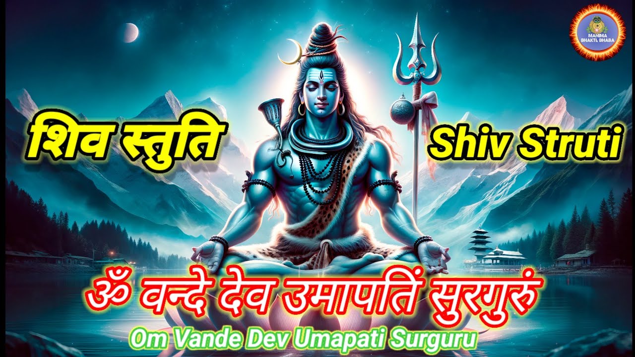Om Vande Dev Umapati surguru |shiv Struti | शिव स्तुति: ॐ वन्दे देव ...
