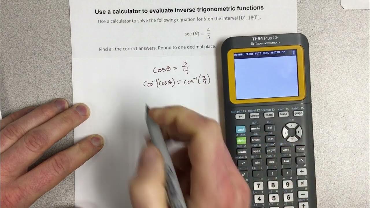 Use a calculator to evaluate inverse trigonometric functions - YouTube