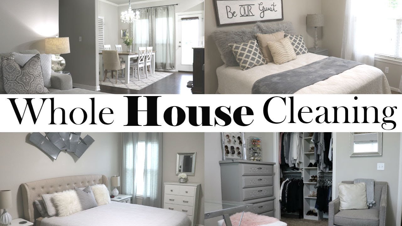 WHOLE HOUSE CLEANING | CLEAN WITH ME | ENTIRE HOME CLEANING - YouTube