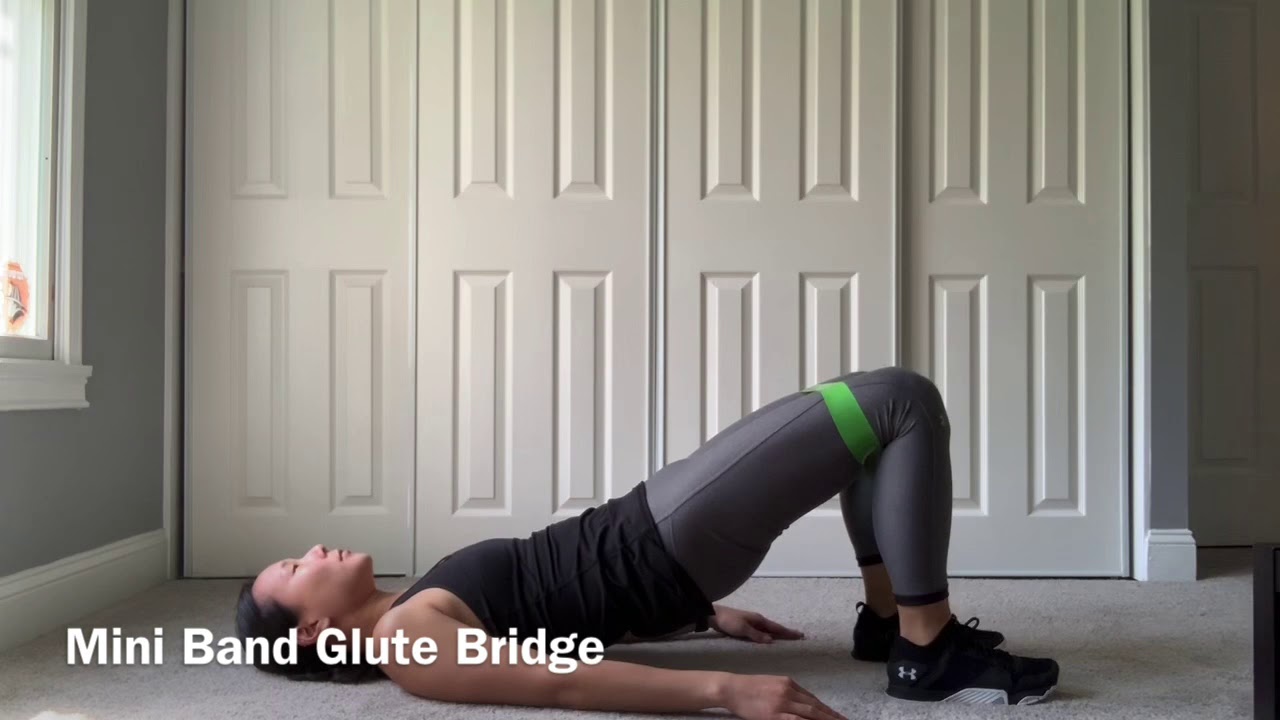 Mini Band Glute Bridge To Hip Abduction Youtube