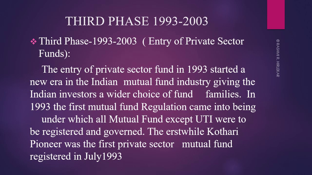 History of Mutual Fund Industry in India - YouTube