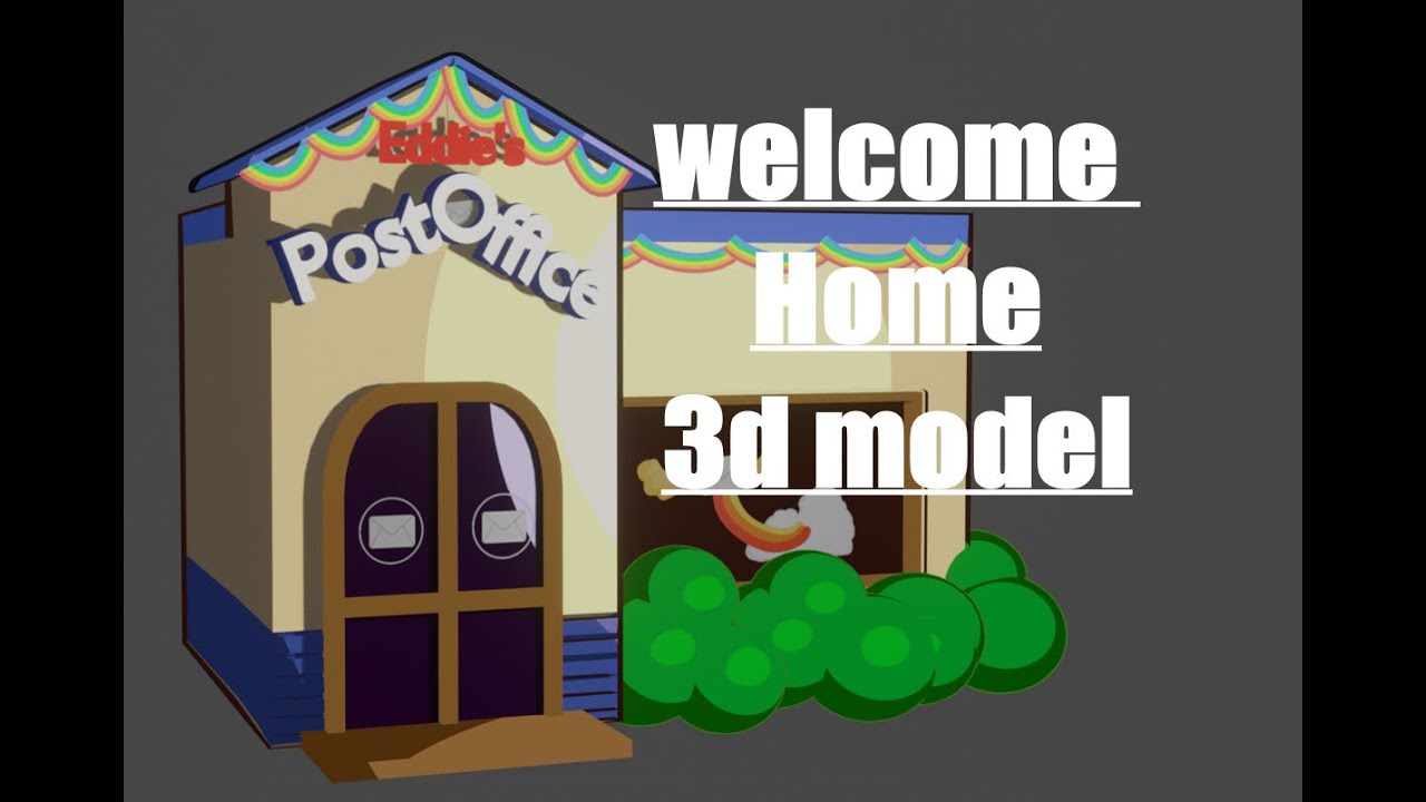 welcome home 3d model speed run - YouTube