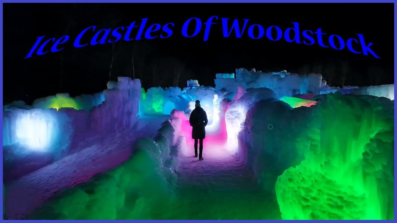 The Ice Castles of Woodstock, NH. - YouTube