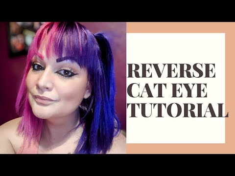 Reverse Cat Eye Makeup Tutorial! - YouTube