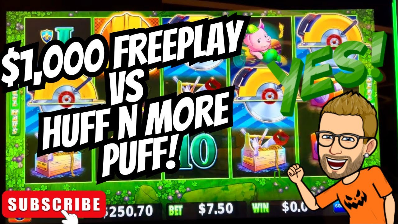 $3K FREEPLAY Pt. 1 - $1,000 vs High Limit Huff n More Puff #highlimit # ...