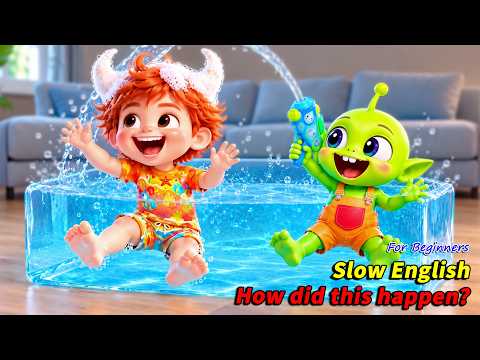 Henry and Alice Built a Pool at Home... THEN Everything Went WRONG! 😱🌊 | Slow English Story (A2)