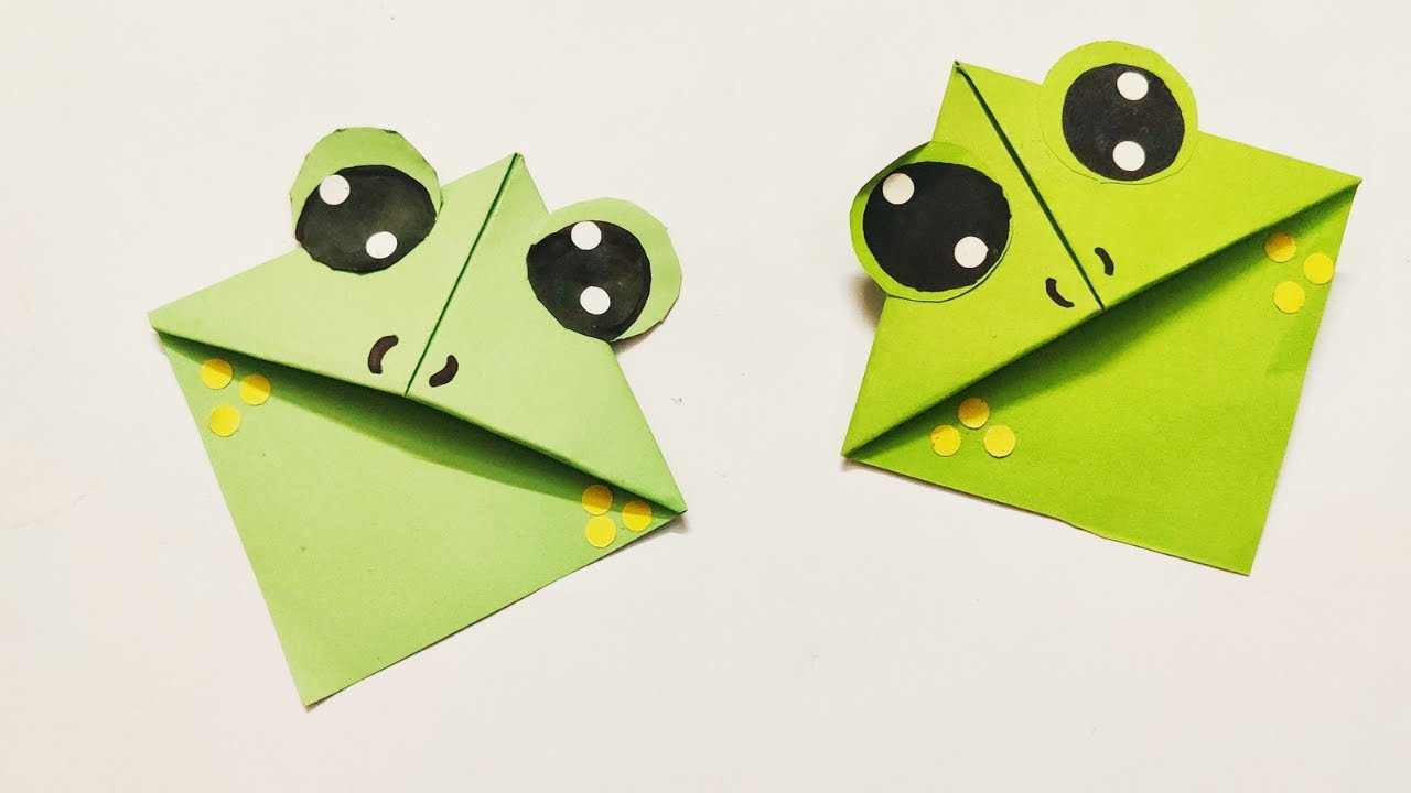DIY Kawaii BOOKMARKS | Frog Bookmark Corner | How to make Bookmark ...