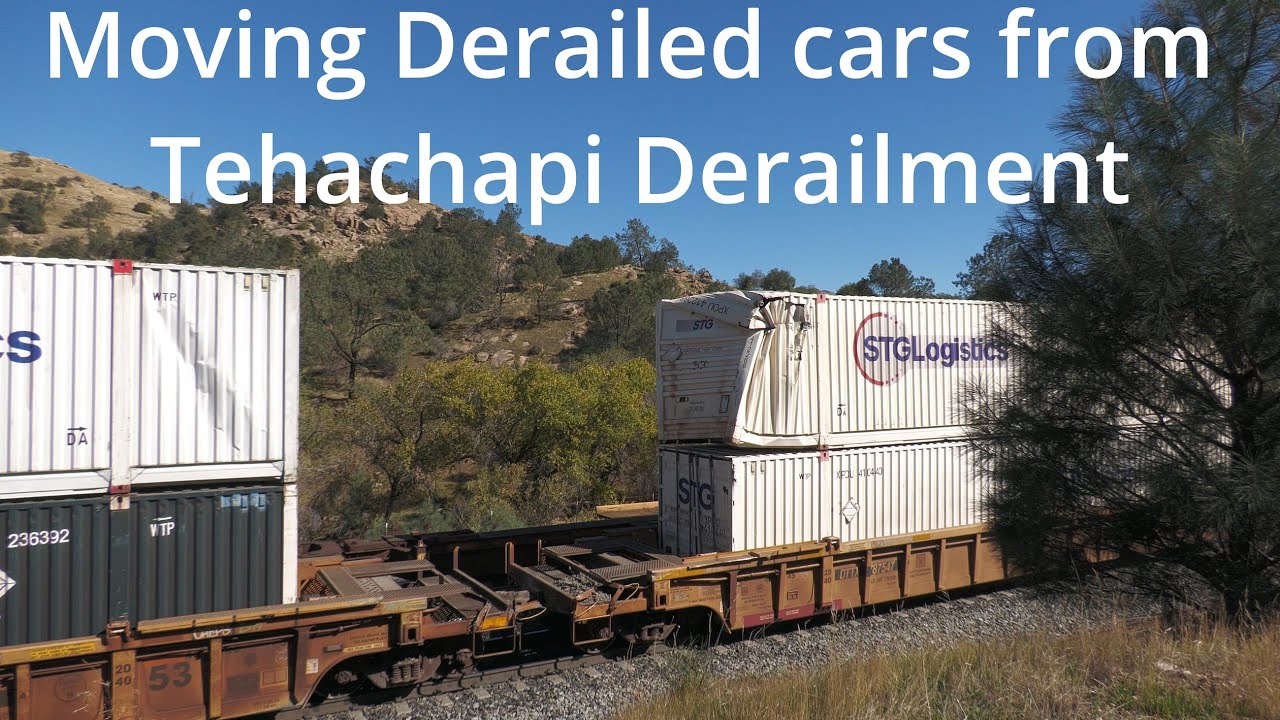 UP's derailed cars being moved from Marcel (video at Woodford, CA) to ...