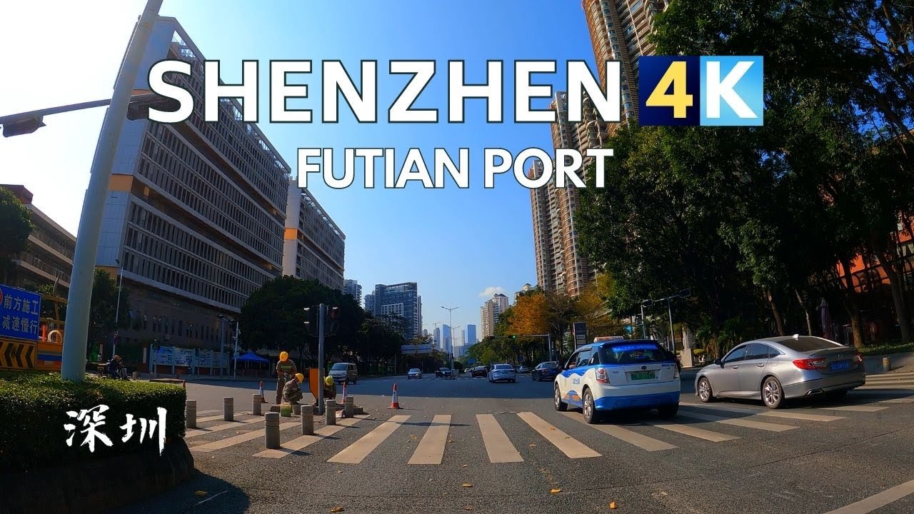 4K Shenzhen Drive - Futian Port / Hong Kong Lok Ma Chau to Deep Bay ...