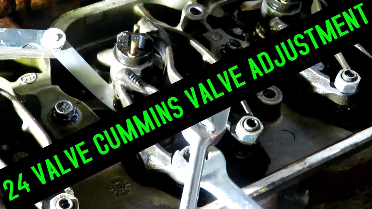 24 VALVE CUMMINS VALVE ADJUSTMENT (specs in description) - YouTube